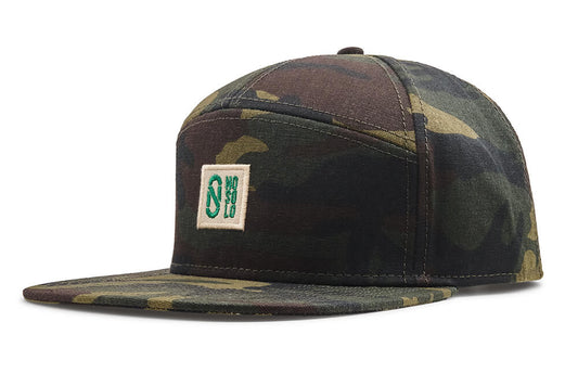 BACKWARDS 7 - Nav | NOSOLO | Navy Flat Brim Hat